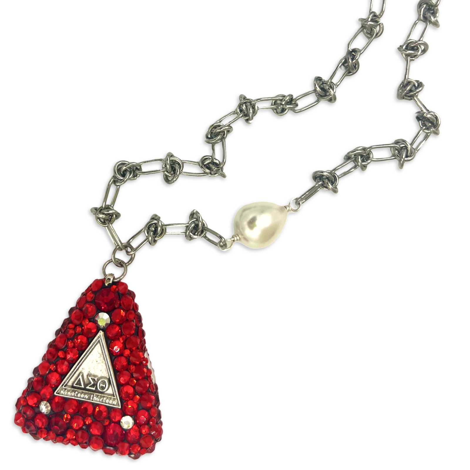 Delta Pyramid Bling Necklace