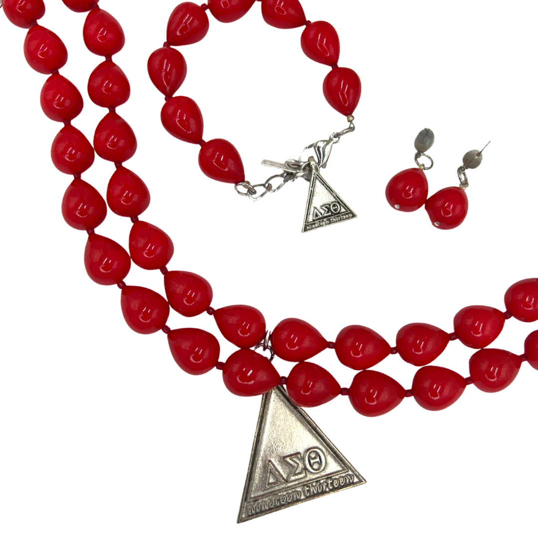 Delta Sigma Theta Jewelry-Necklace, Ring, D9 & 14K Gold - Cerese D Jewelry