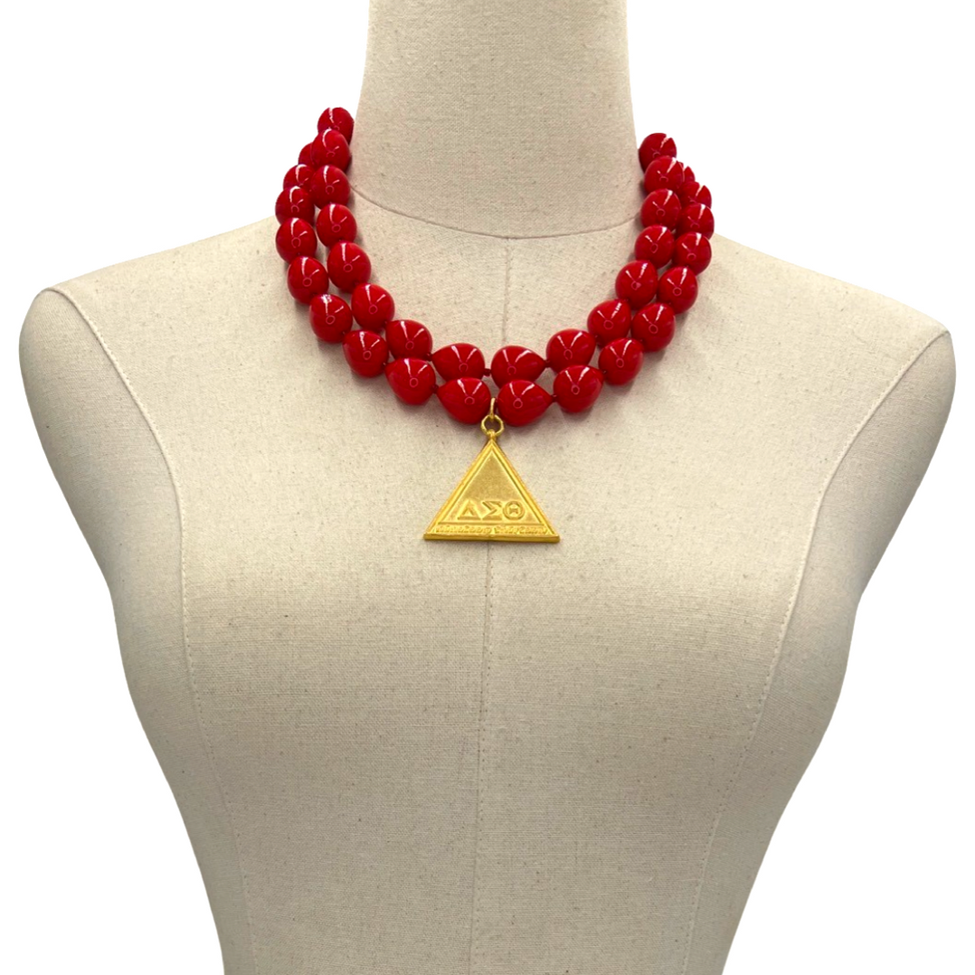 Delta Sigma Theta Jewelry-Necklace, Ring, D9 & 14K Gold - Cerese D Jewelry